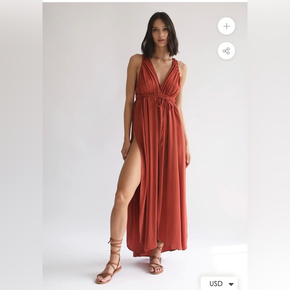 Anthropologie | Dresses | Nwt Gabriella Red Wrap Dress Studio Tia ...